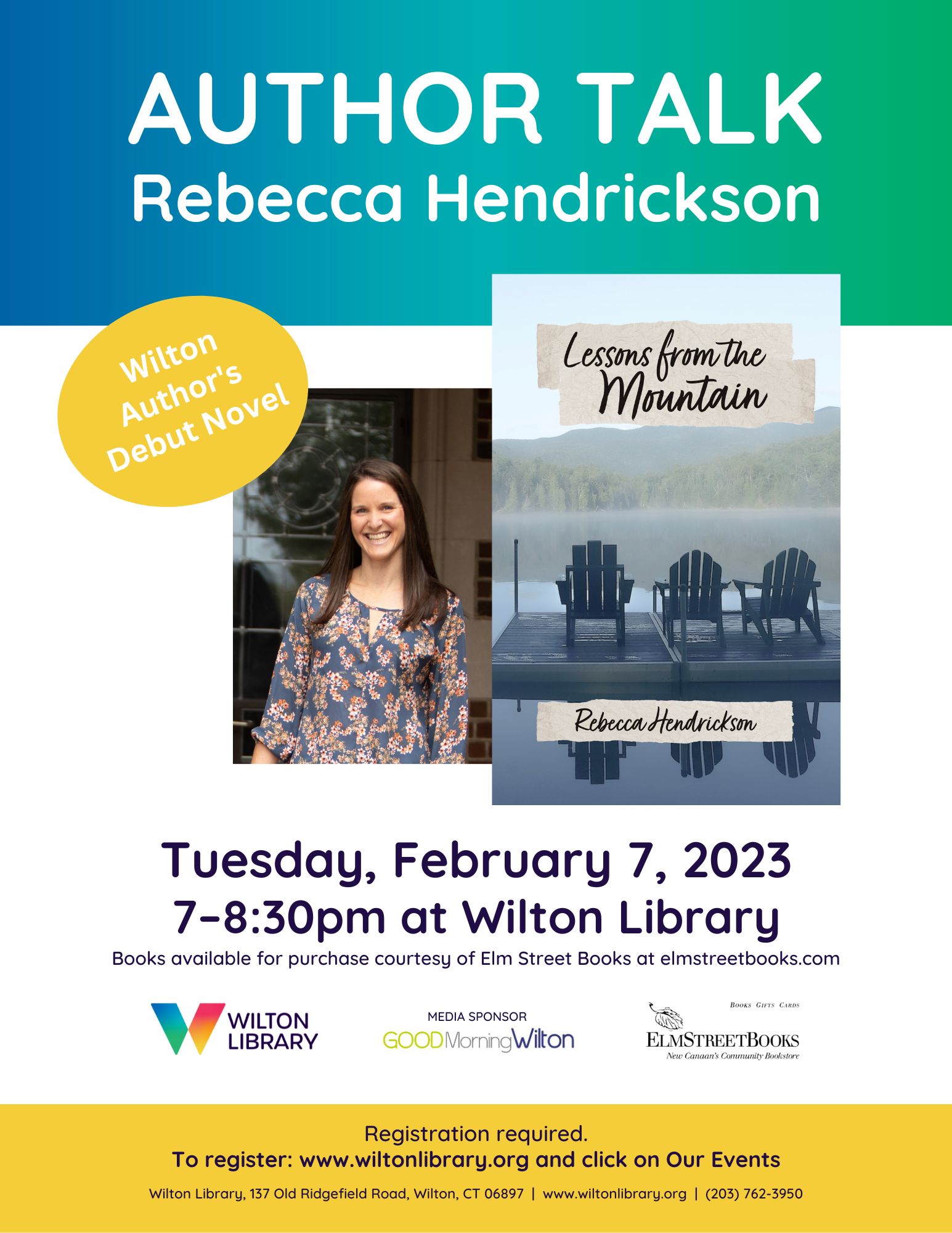 Wilton Library Author Talk: Rebecca Hendrickson — Lessons from the ...