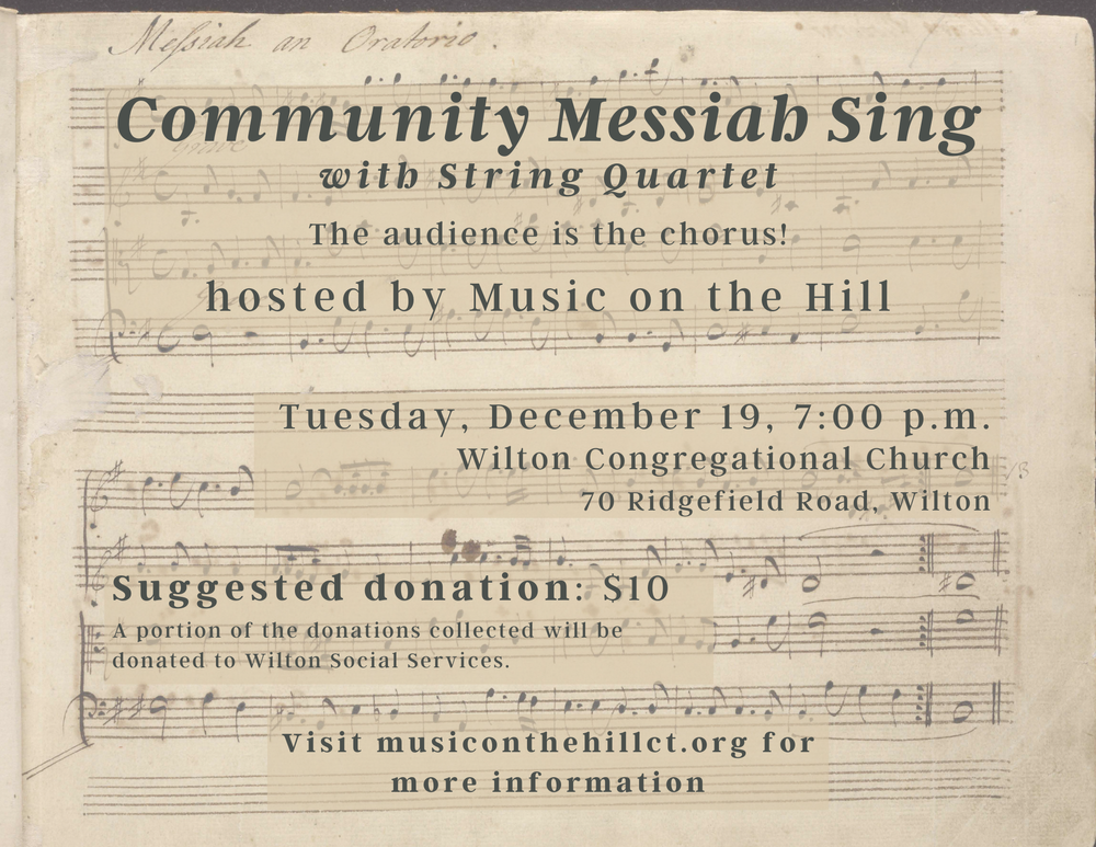 Music on the Hill's Community Messiah Sing - Good Morning Wilton