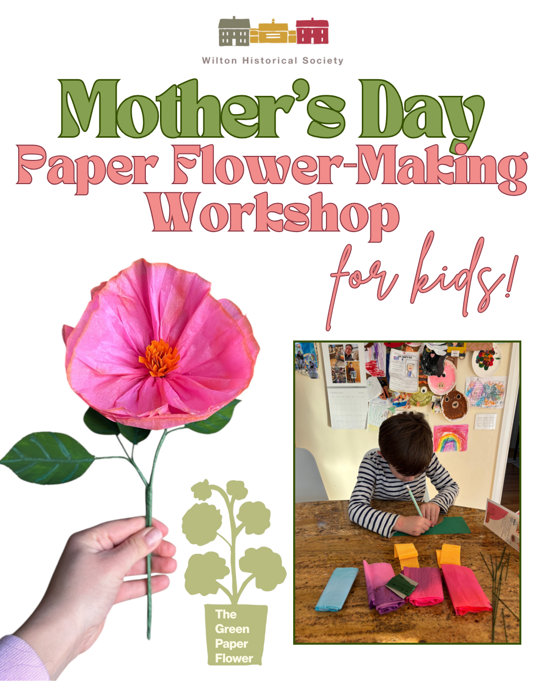 Mother’s Day Paper Flower-Making Workshop for Kids - Good Morning Wilton